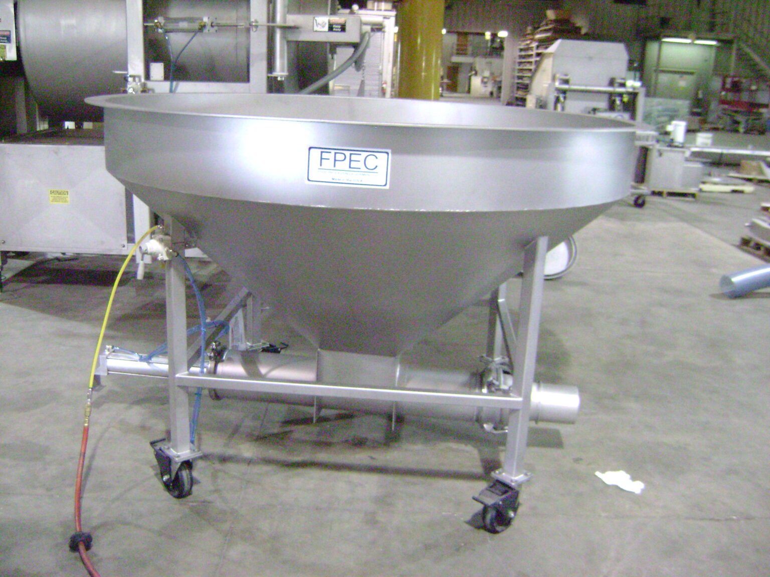 Durable Conical Hopper for Industrial Food Processing | FPEC